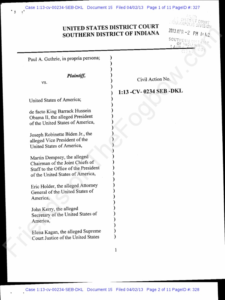 Guthrie - ECF 15 - 2013-04-02 - Guthrie Motion For Declaratory Judgment ...