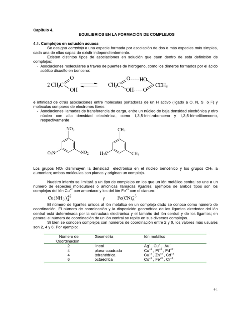 Equilibrios en La Formacion de Complejos - 4 | PDF | Complejo de Coordinación | Solubilidad