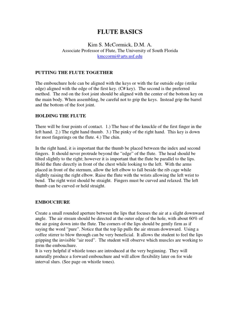 Flute Basics | Flute