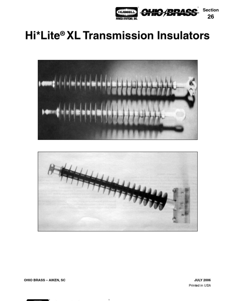 Aisladores Ohio Brass | PDF | Insulator (Electricity) | Fiberglass