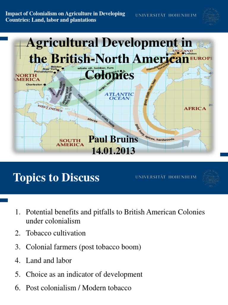 Agricultural Development in The British-North American Colonies | PDF ...