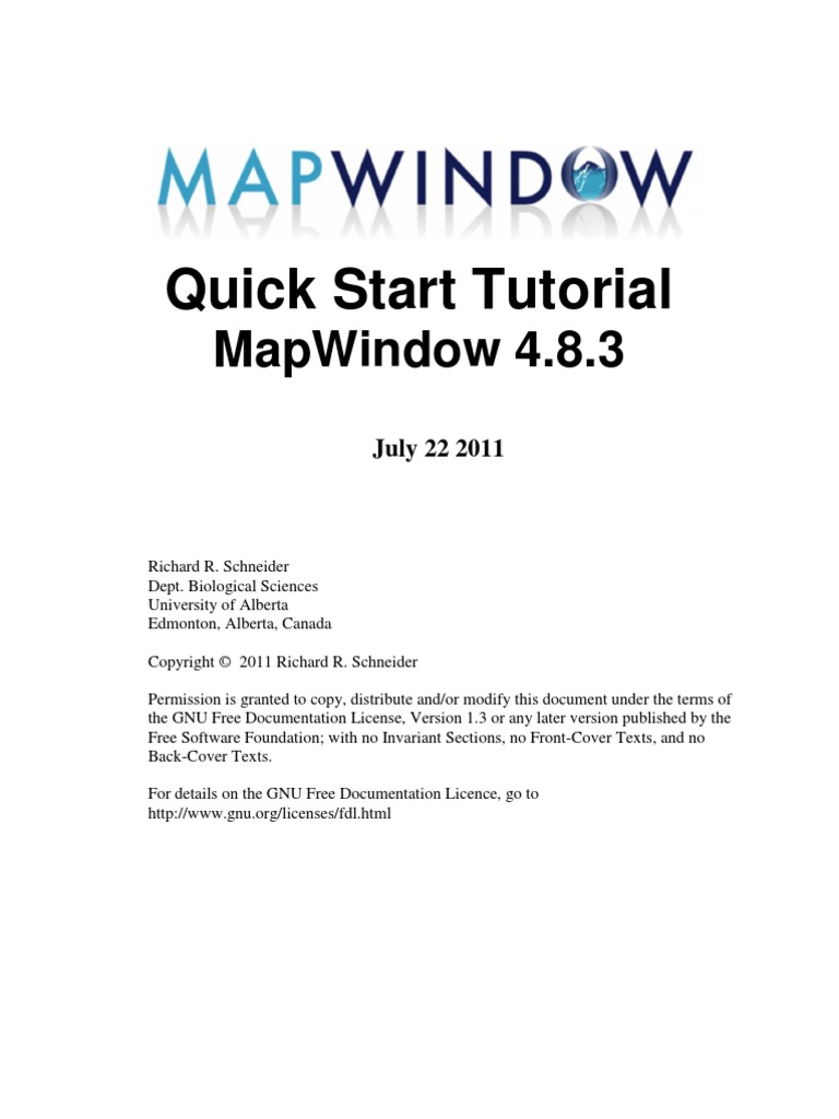 Tutorial MapWindow 4.8.3 | PDF | Button (Computing) | Geographic ...
