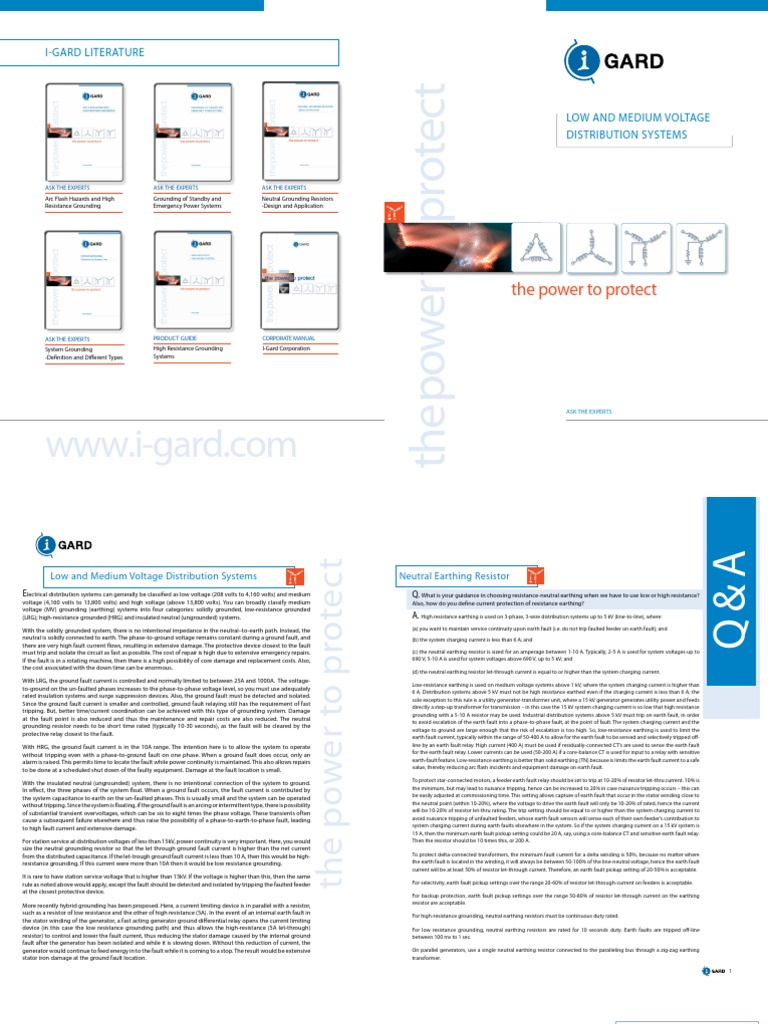 Low And Medium Voltage Distribution Systems Pdf Transformer Capacitor