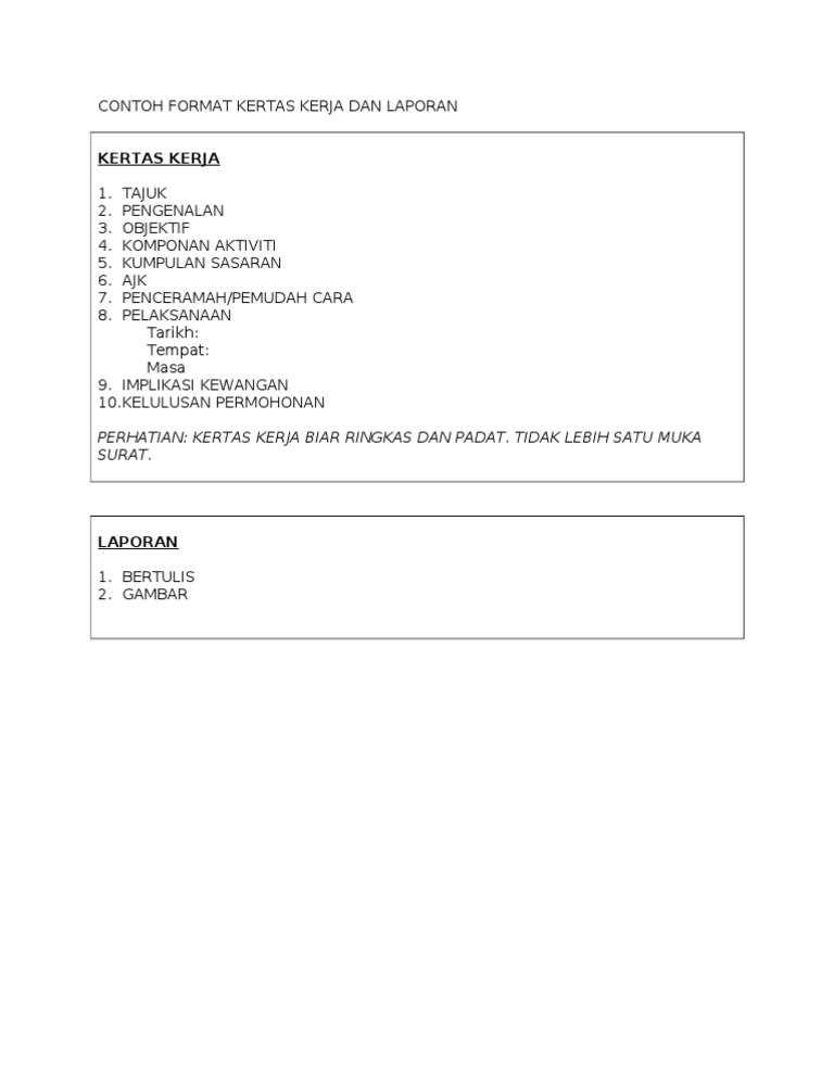 Contoh Laporan Ringkas Kerja - RosasrDalton