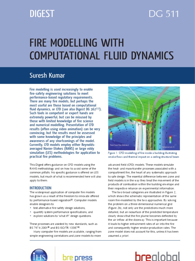 Fire Modelling With Computational Fluid Dynamics: Digest DG 511 | PDF ...