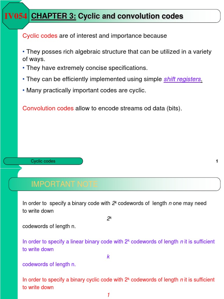 CHAPTER 03 - Cyclic Codes | PDF | Ring Theory | Functions And Mappings