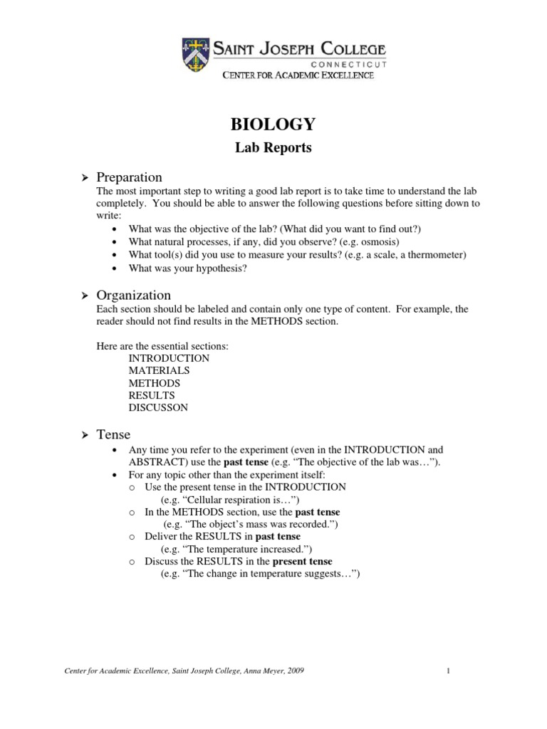  Biology Lab Report How To Write Biology Lab Report Guide Examples 