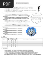 Natural Selection Simulation Inquiry | PDF | Rabbit | Fur