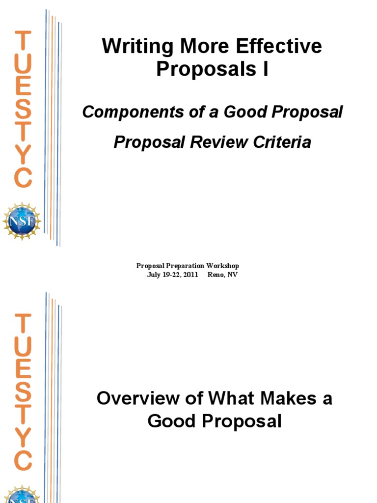 Writing Effective Proposals I Components of A Good Proposal | PDF ...