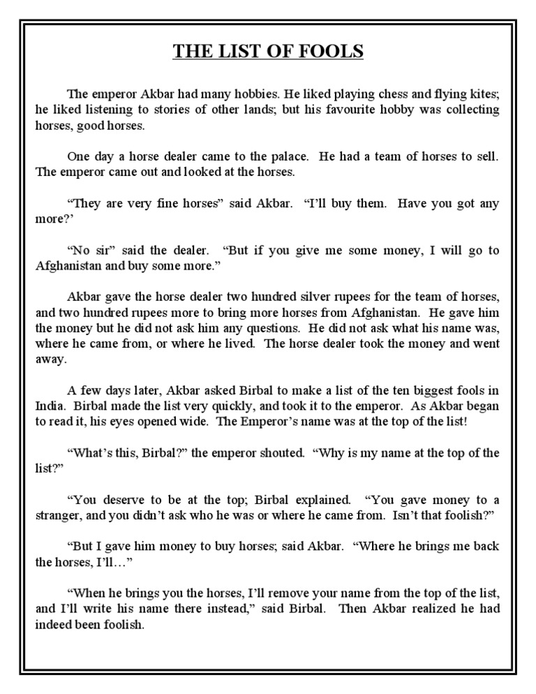 The List of Fools | PDF