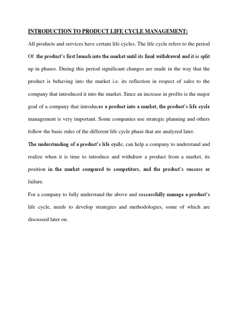 Product Life Cycle Management | PDF | Product Lifecycle | Enterprise ...