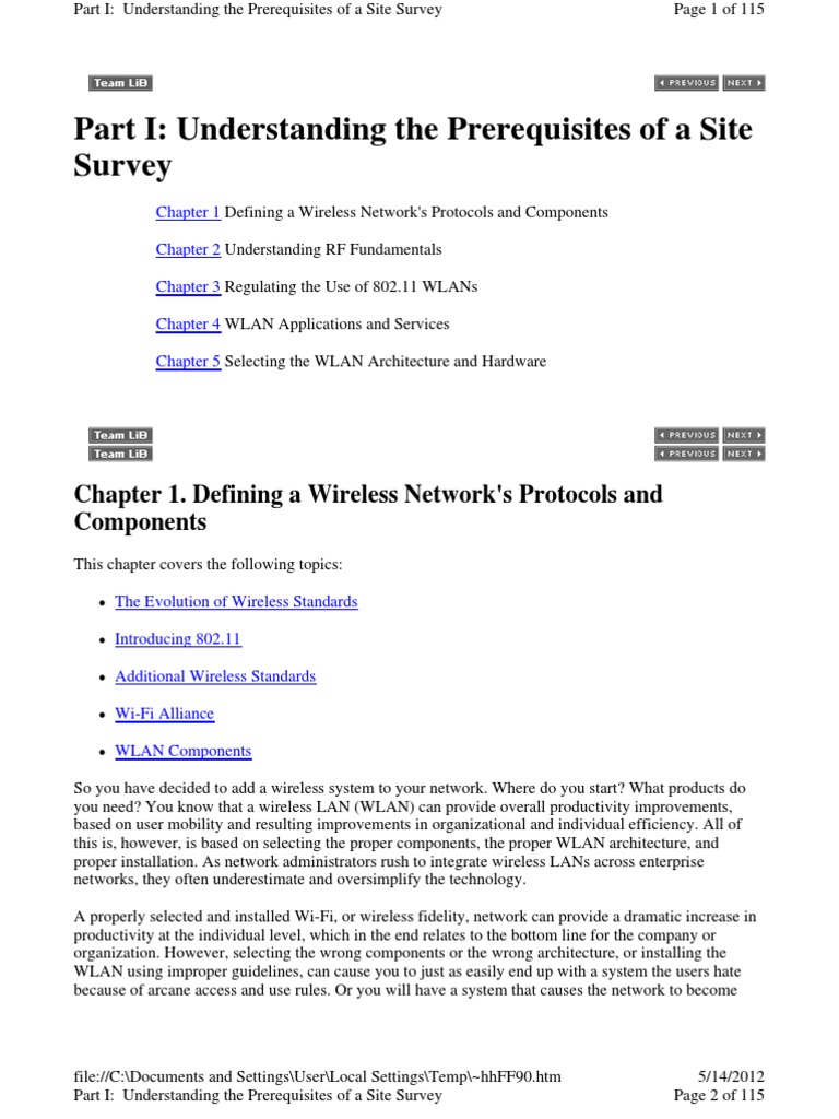 802.11 Wireless Network Site Surveying and Installation | PDF | Ieee 802.11 | Modulation