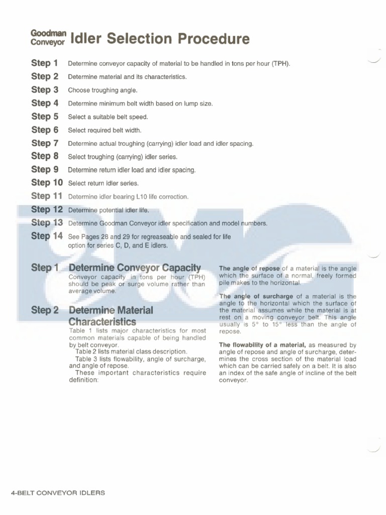 Conveyor Idler Selection Guide | PDF | Belt (Mechanical) | Bearing ...