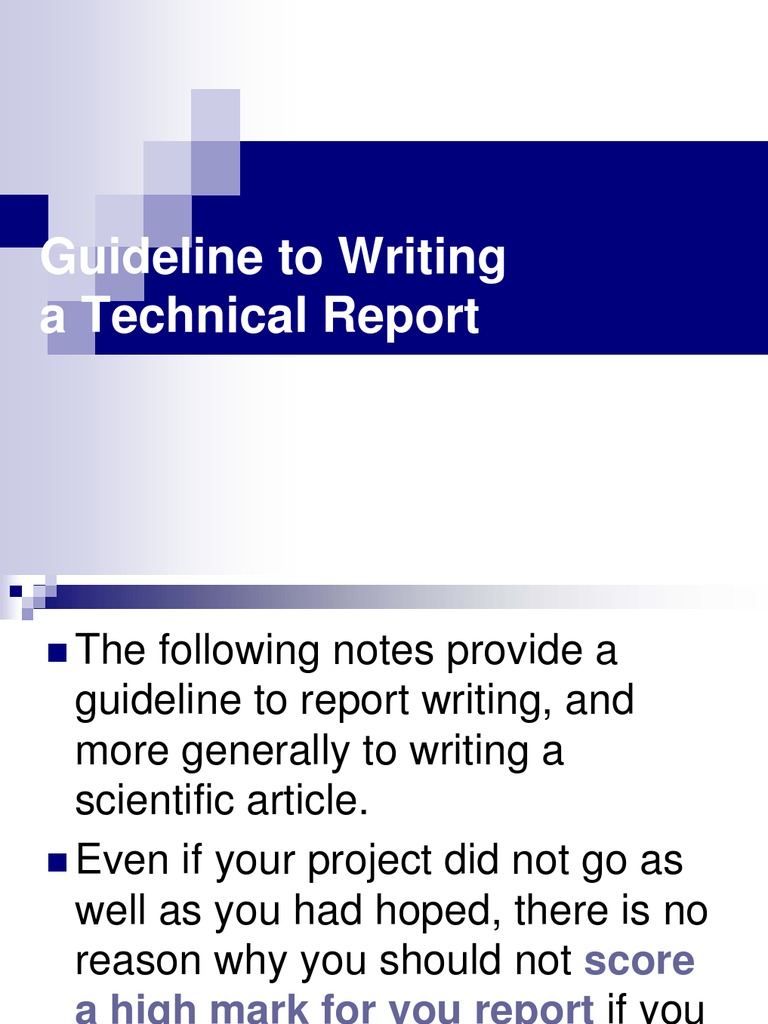 Guide To Writing A Project Report | PDF | Abstract (Summary) | Experiment