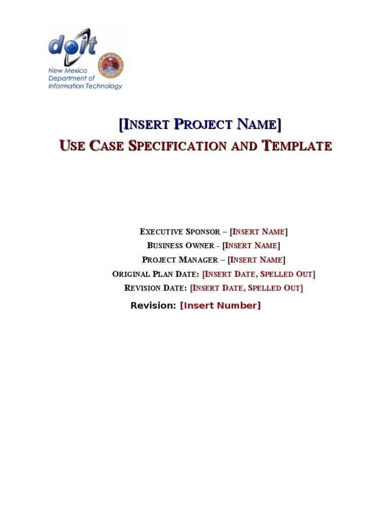 UseCase Specification Template | PDF | Use Case | Specification ...