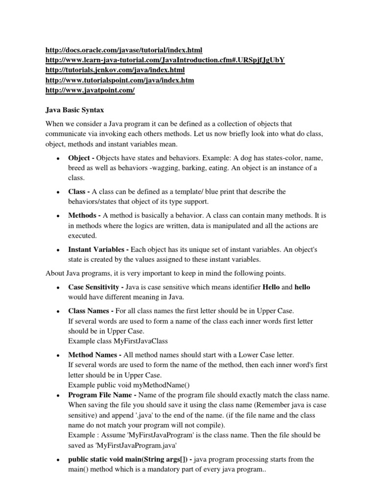 Java | PDF | Constructor (Object Oriented Programming) | Programming