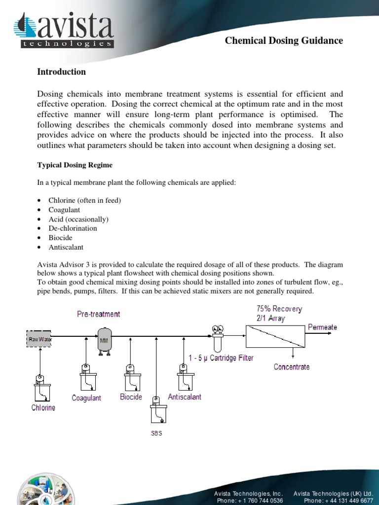 Chemical Dosing Guide | PDF | Membrane | Pump
