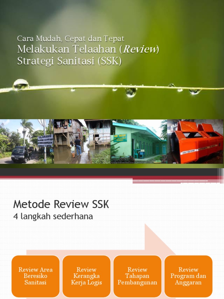 Metode Review Dokumen Strategi Sanitasi Kabupaten/Kota (SSK) | PDF