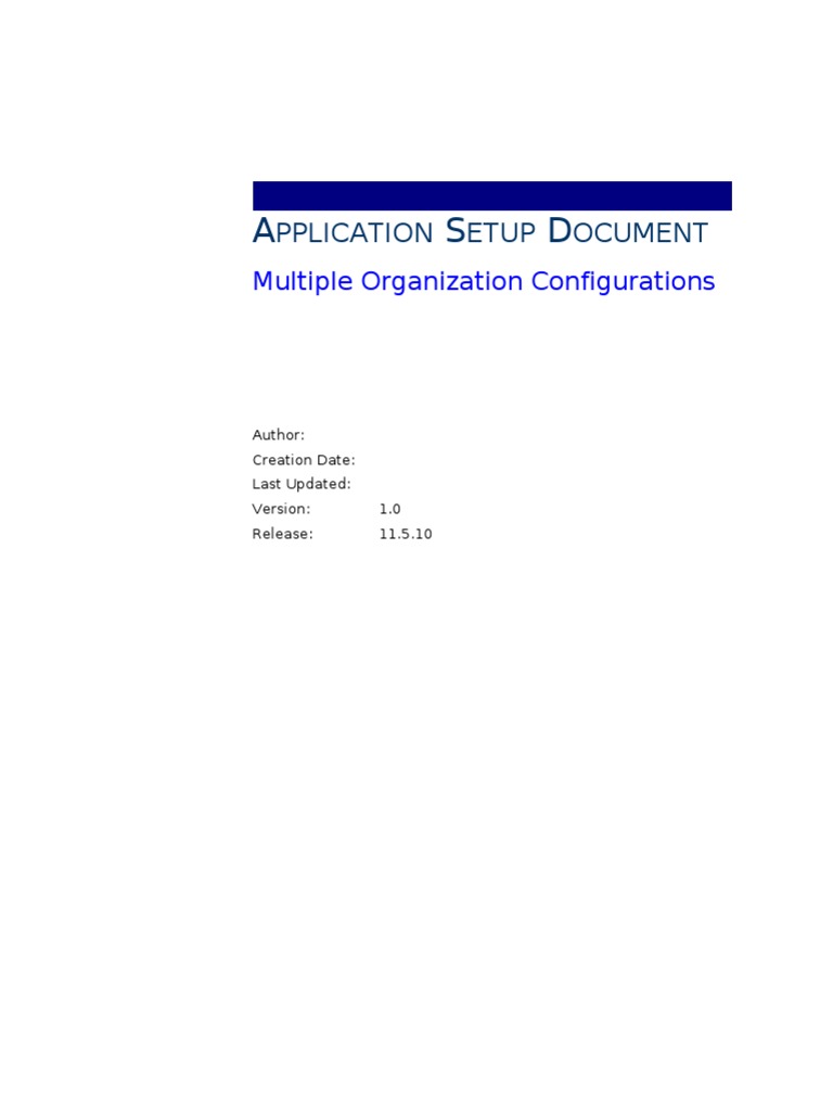 BR100 Application Configurations Multi Org | PDF | Human Resources | Menu (Computing)