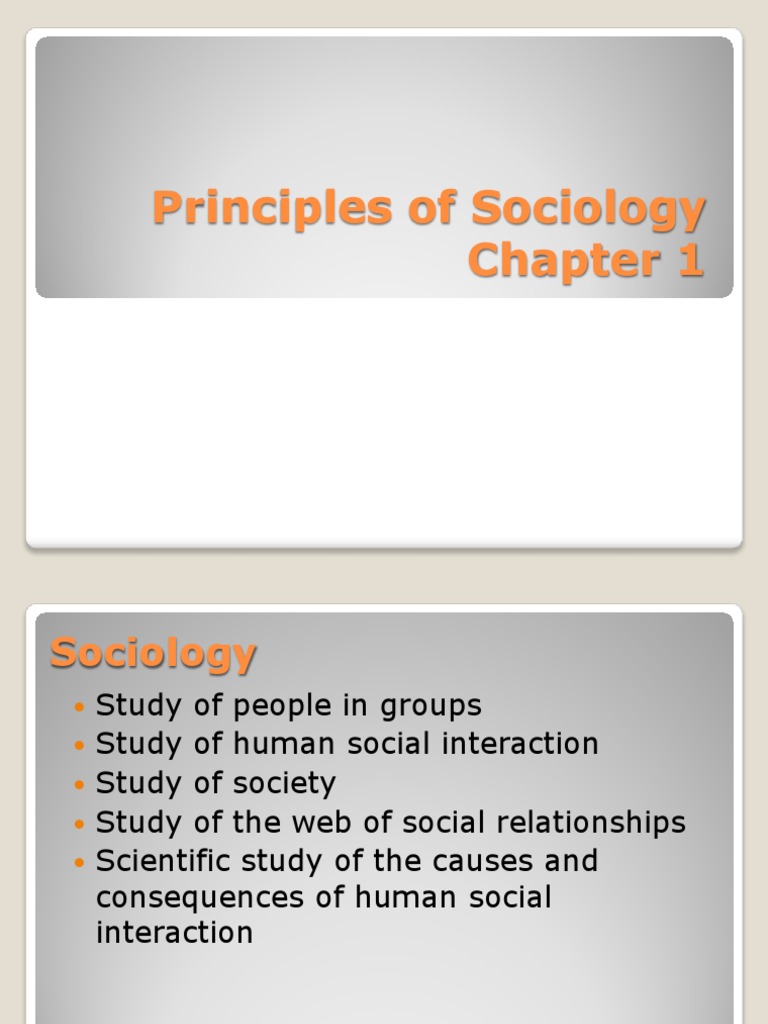 Principles of Sociology | PDF