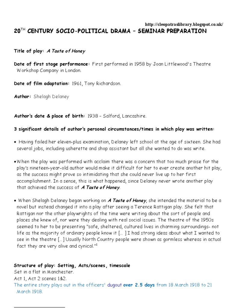 A Taste of Honey | PDF | Leisure