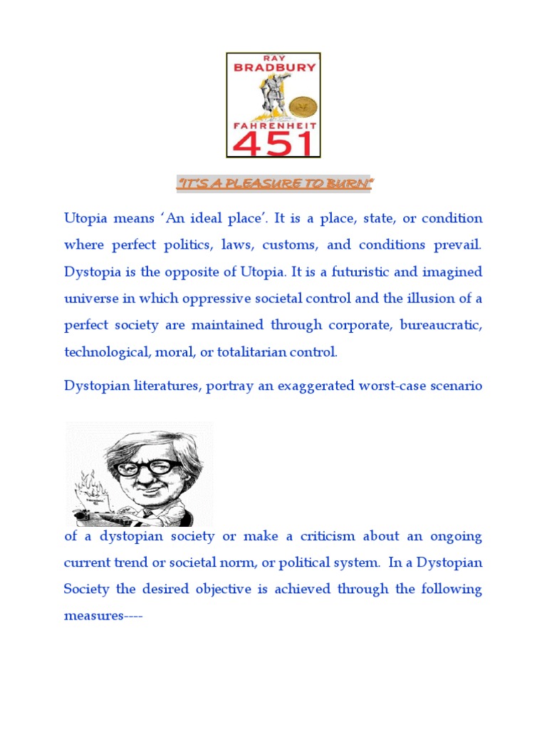 Fahrenheit 451: A Utopian Not Dystopian Novel. | PDF | Dystopia | Utopia