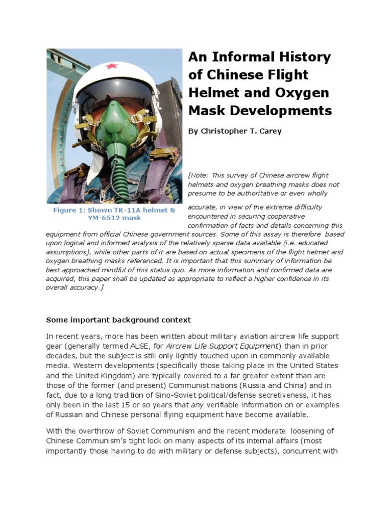 Chinese Flight Helmet History Overview | PDF | Helmet | Luftwaffe