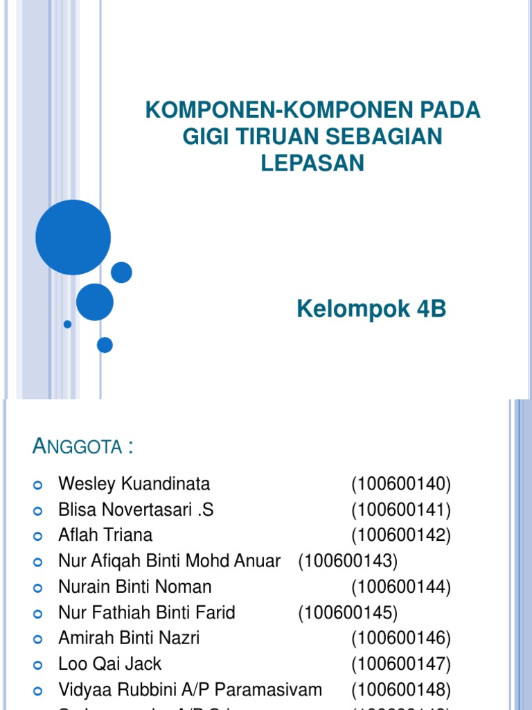 Komponen GTSL Kelompok 4B | PDF