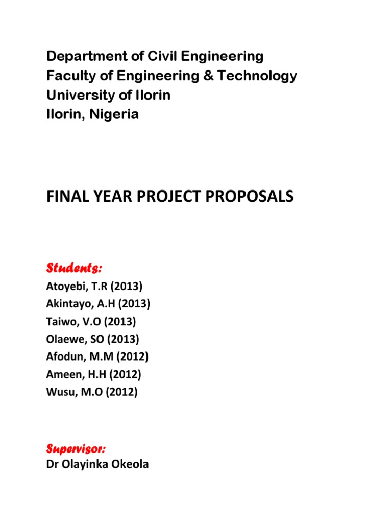 Final Year Project Proposals | PDF | Correlation And Dependence | P Value