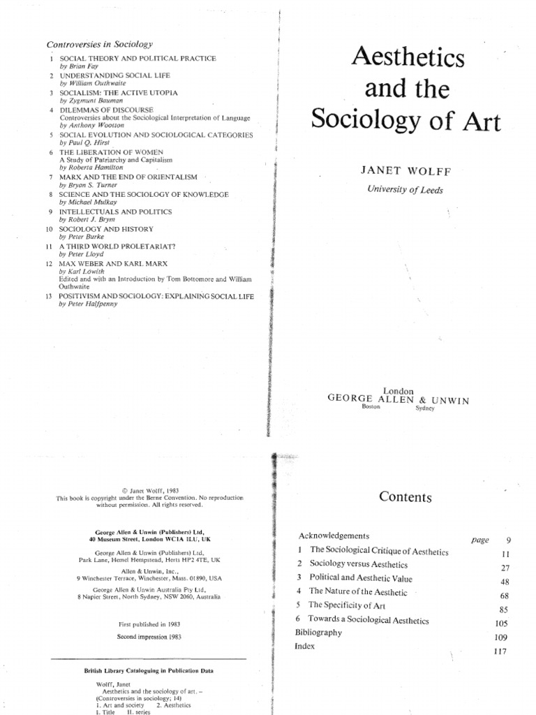 Janet Wolf | PDF | Aesthetics | Art History