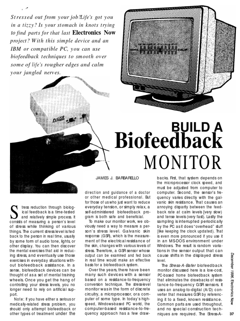 Biofeedback Monitor | PDF | Hand | Computer Monitor