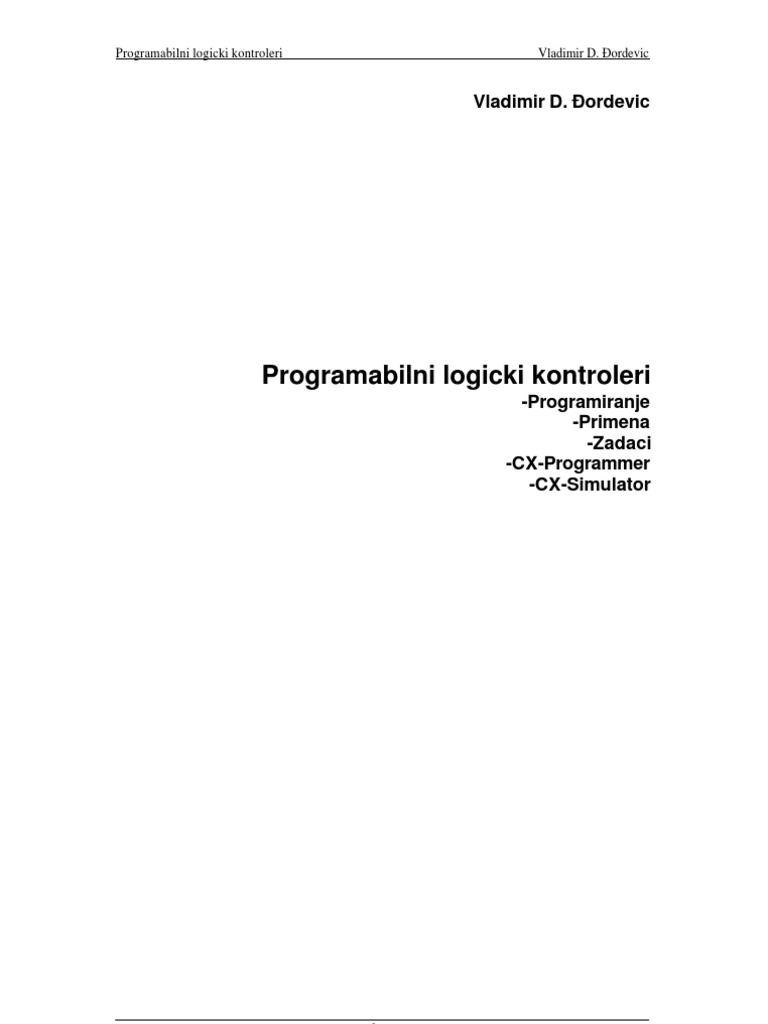 Programabilni Logicki Kontroleri PLC | PDF