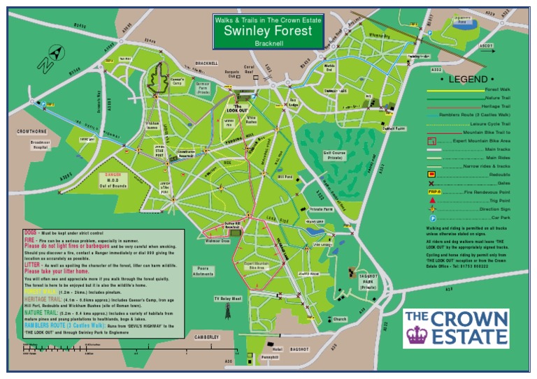 Swinley Forest Map | Trail | Adventure Travel