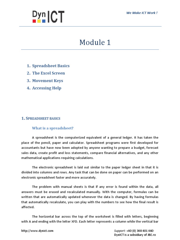 Microsoft Excel 2010 - Training Manual (Beginners) | PDF | Spreadsheet ...