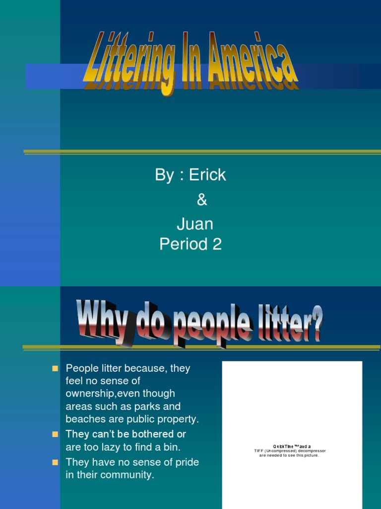 Littering in America | PDF | Waste | Pollution