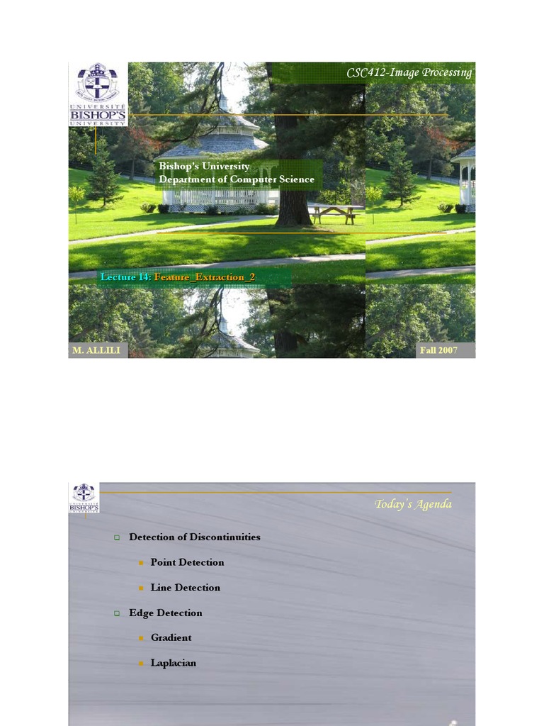 14-Feature Extraction 2 | PDF | Multidimensional Signal Processing | Computer Graphics