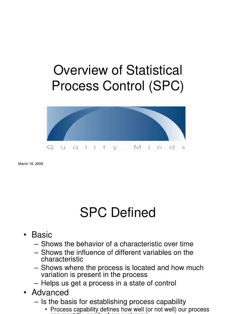 Basic Statistical Process Control | PDF | Mean | Average