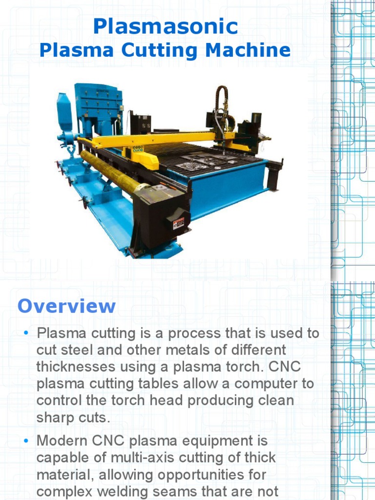 Plasma Cutting Machine: Plasmasonic | PDF | Numerical Control ...