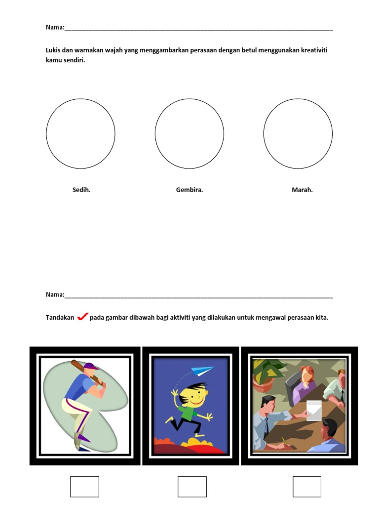Lembaran Kerja Perasaan | PDF