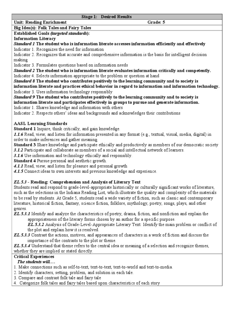 Fable Folktale Lesson | PDF | Literacy | Folklore