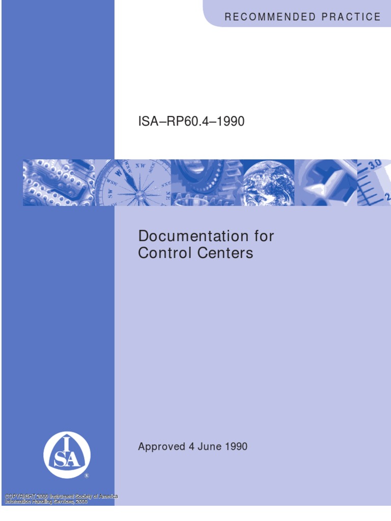 ISA RP - 60.4 Documentation For Control Centers | PDF | Specification (Technical Standard ...