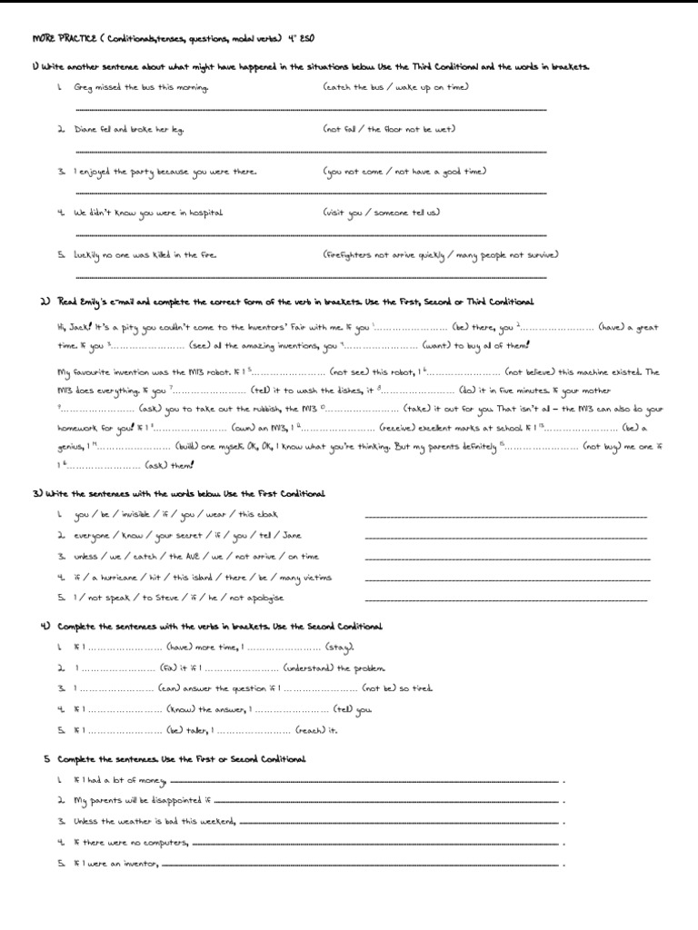 Unit 4 4º Conditionals | PDF | Ellipsis