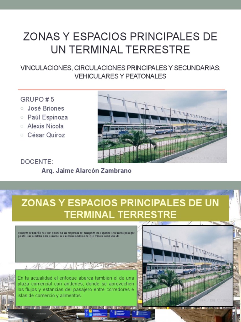Zonas y Espacios Principales de Un Terminal Terrestre | PDF | Autobús ...
