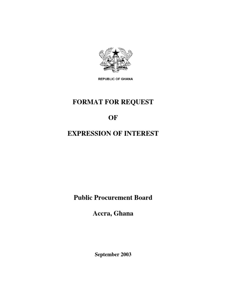 Request for Expression of Interest Template | PDF | Business
