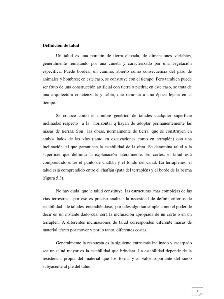 Definición de Talud | PDF