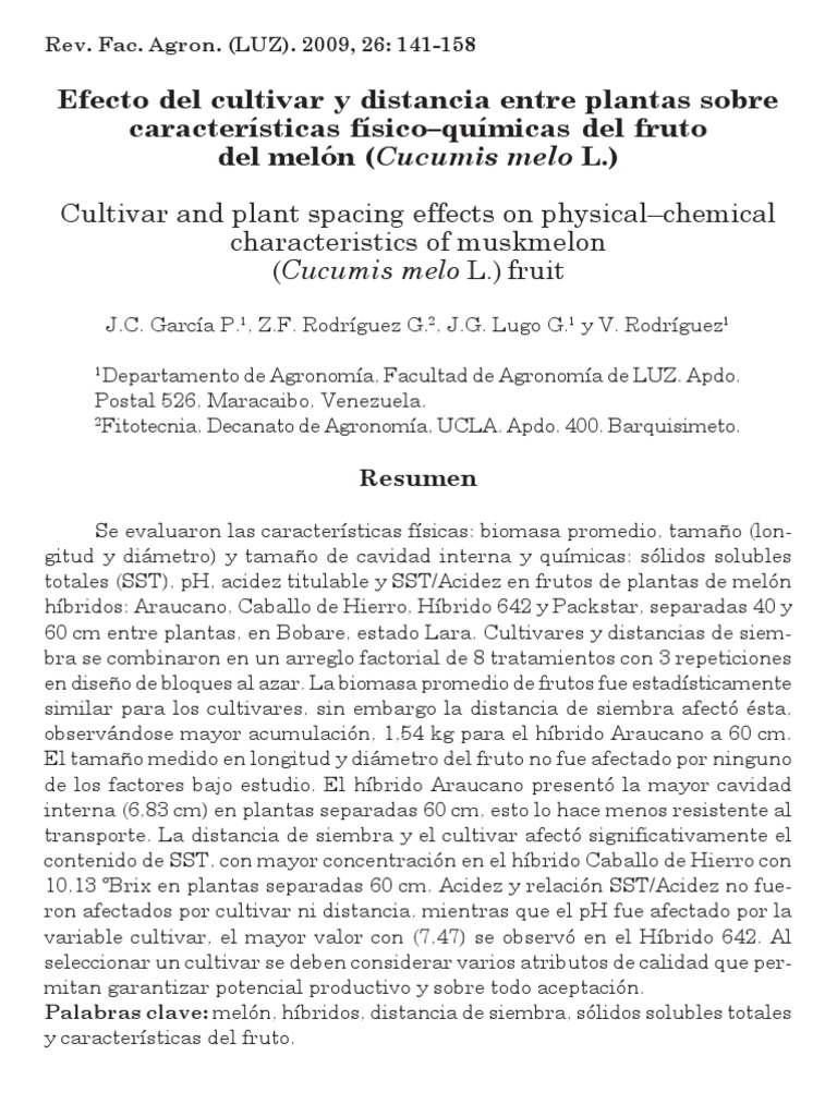 Melon Venezuela | PDF | Aluminio | Plantas