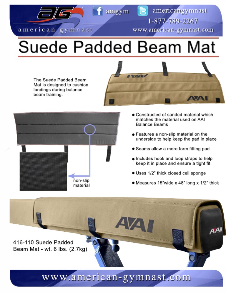 AG Suede Padded Beam Mat Flyer | PDF