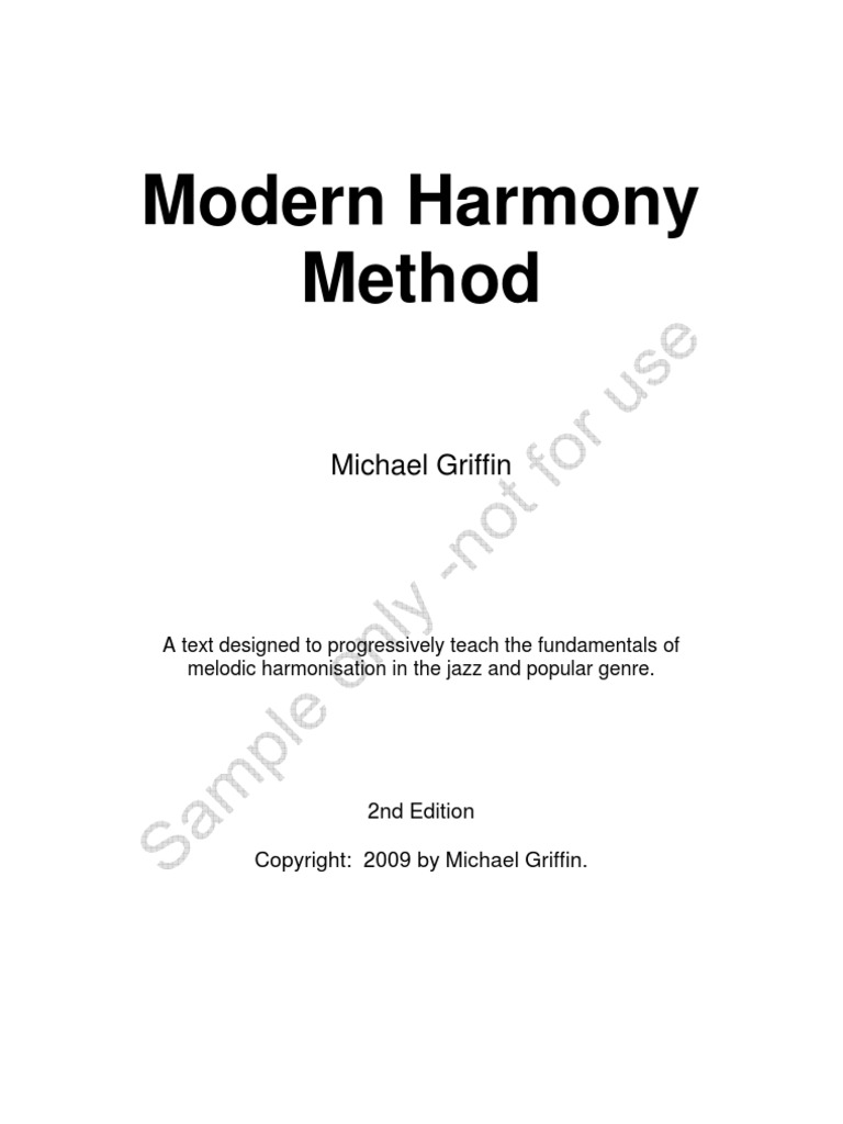 Modern Harmony Method & Exercises Sample | PDF | Chord (Music) | Harmony