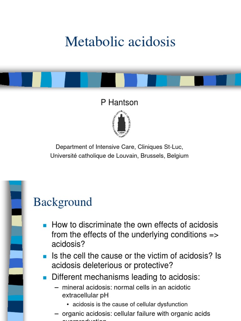 Metabolic Acidosis Final | Hypoxia (Medical) | Metabolism