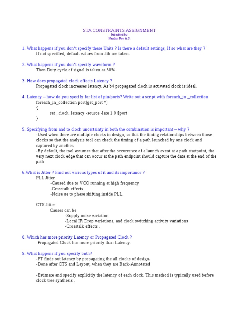 Sta Constraints Nandan Roy | PDF | Digital Electronics | Computer Engineering